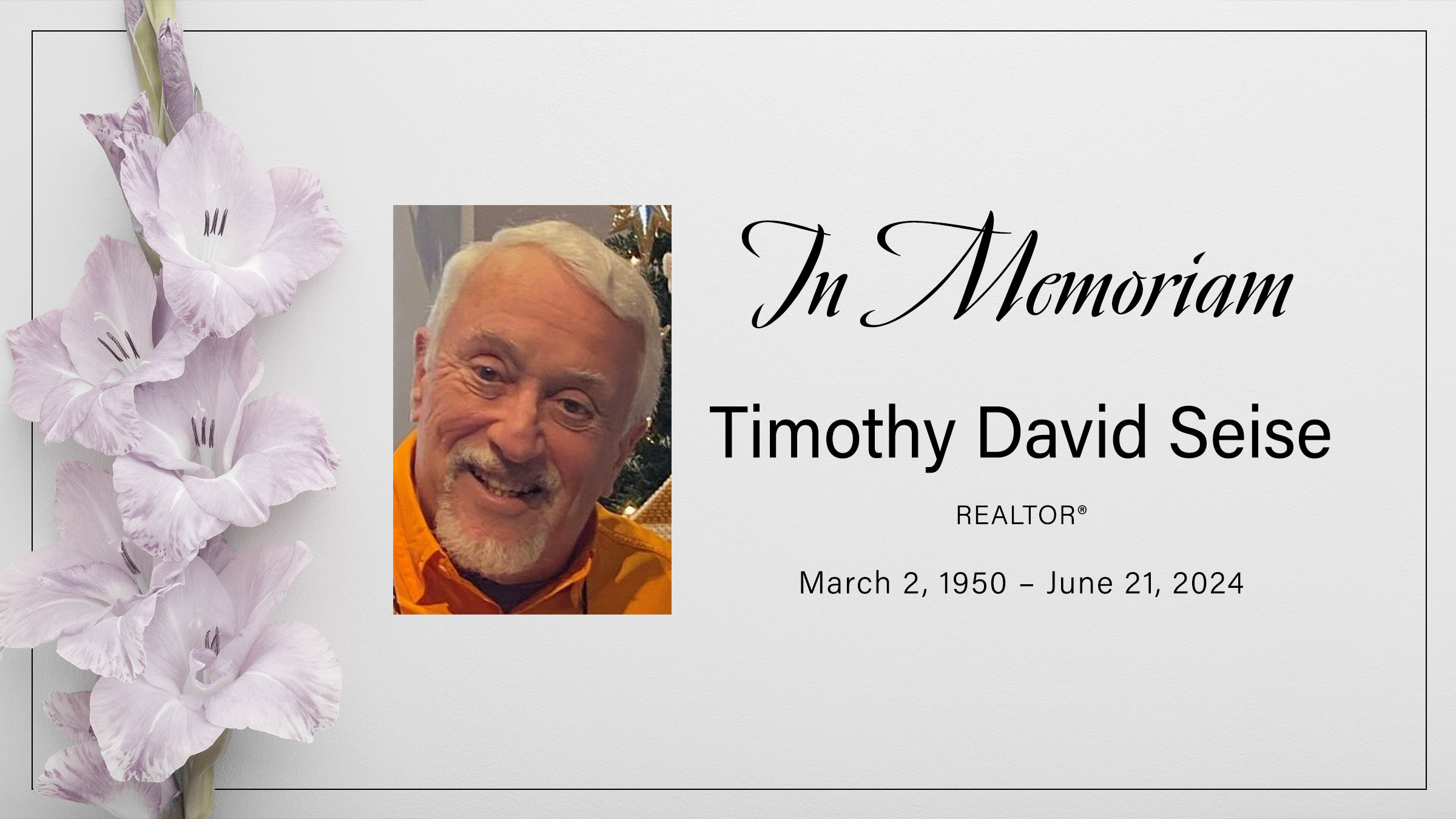In Memoriam – Timothy David Seise » Northeast Florida Association of ...
