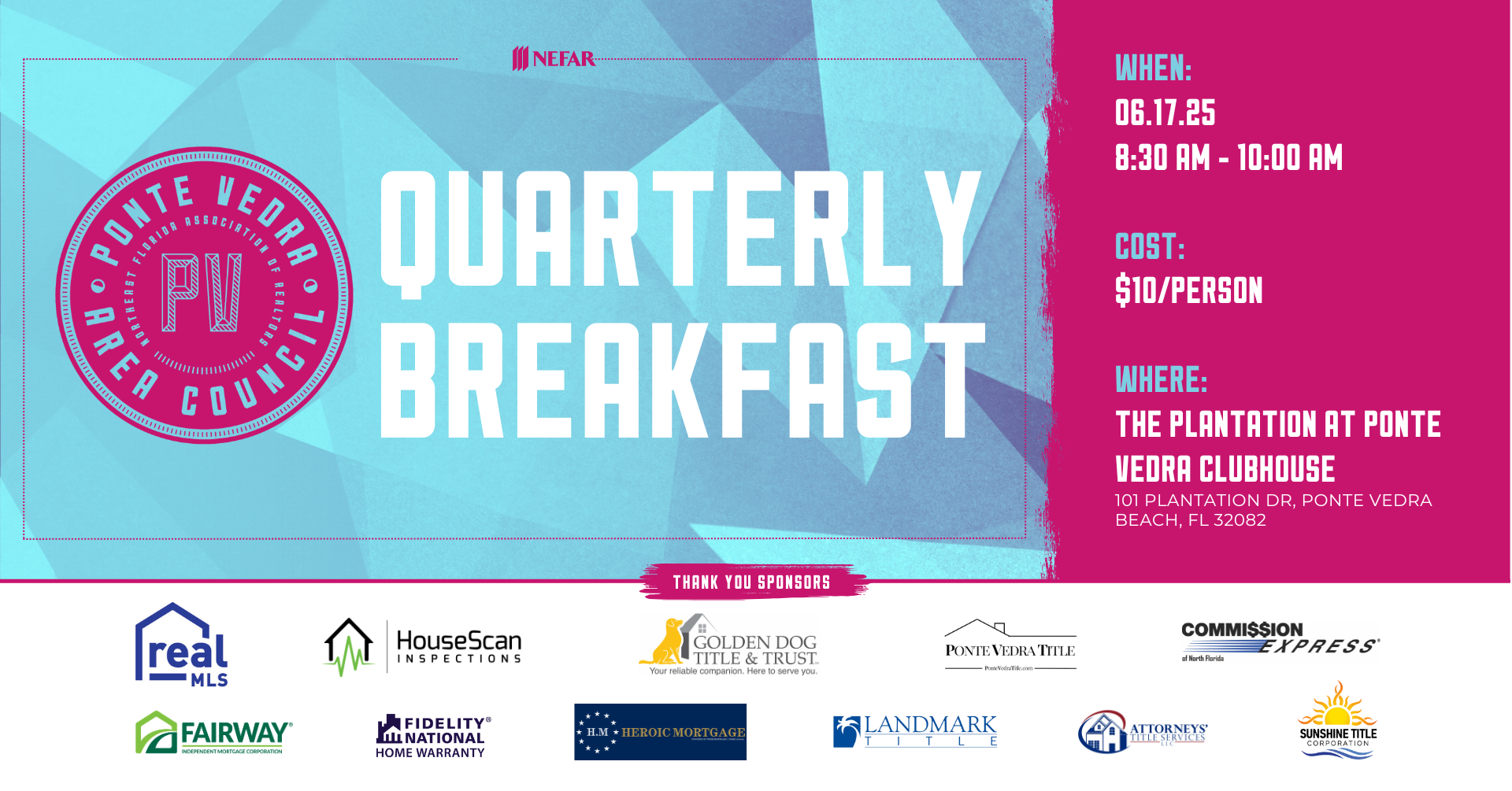 Network and Connect at the Ponte Vedra Area Council Breakfast on June ...